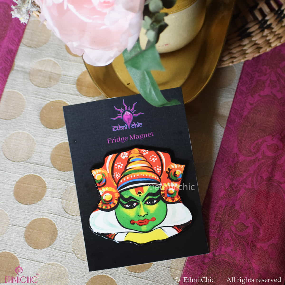Kerala Mural Kathakali Fridge Magnet – EthniiChic
