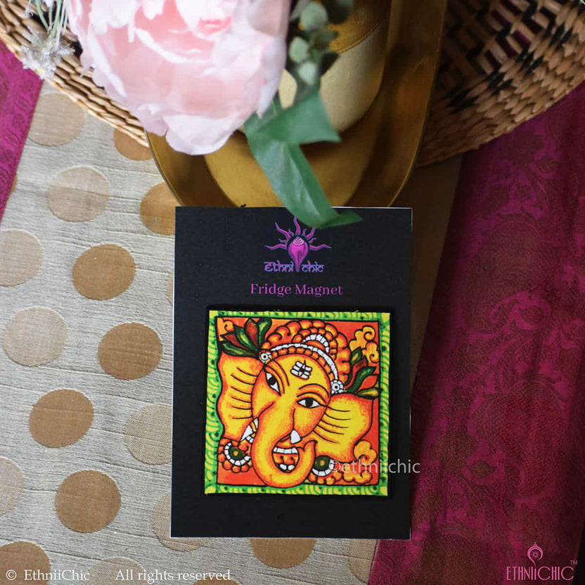 Kerala Mural Fridge Magnet - Ganesha – EthniiChic